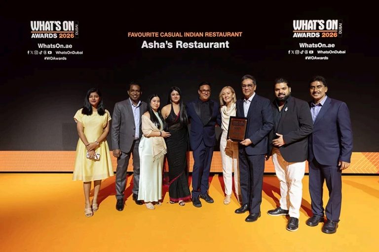 Asha’s Wins Favourite Dining Restaurant at What’s On Awards Dubai 2026 ...